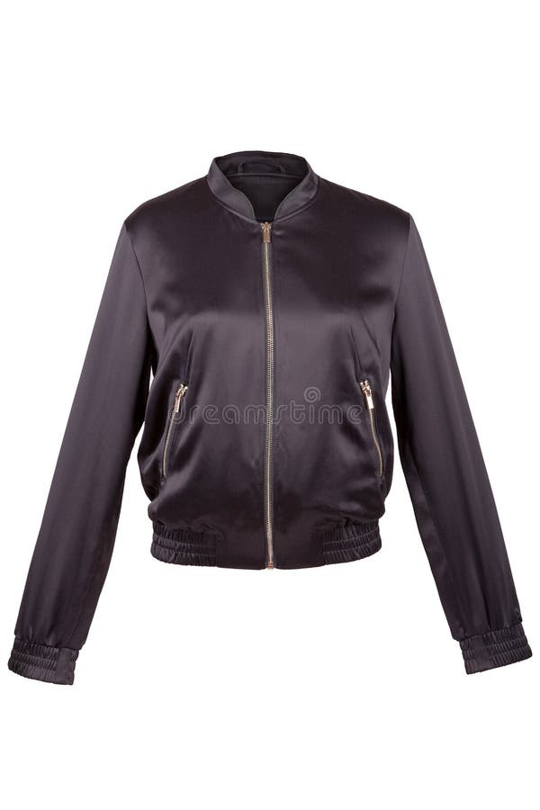 Black satin jacket stock photo. Image of female, clothing - 92292464