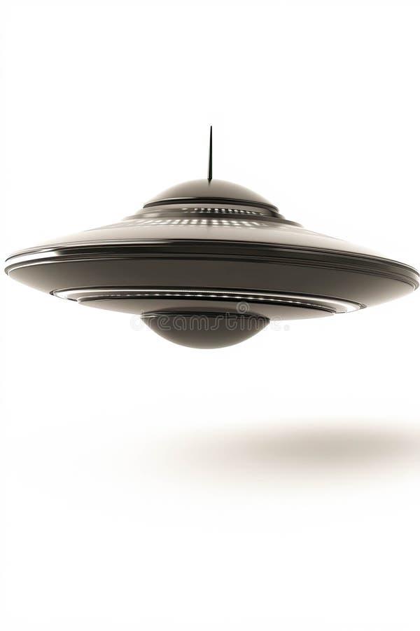 Floating Black Saucer Shaped UFO Creates Intrigue Against a Minimalist ...