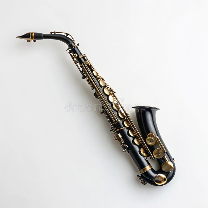 Black Saxophone Reed on White Background Stock Illustration ...