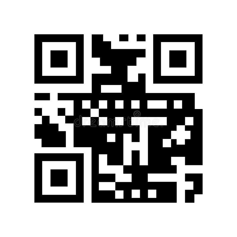 Black Scan Code Icon for Mobile. Qr Code for Checkout of Product. Pixel ...
