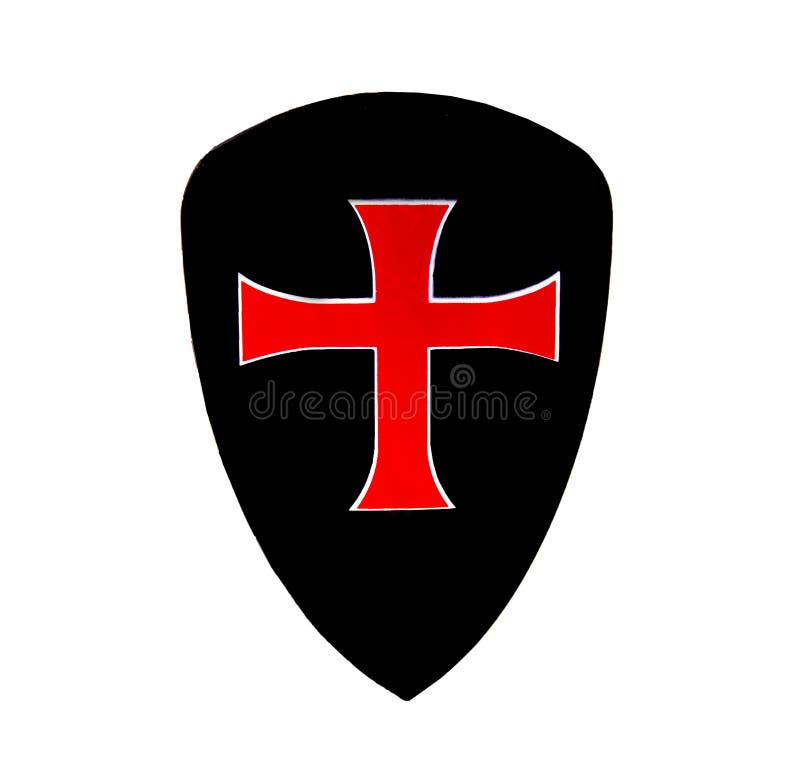 Black red cross shield stock illustration. Illustration of icon - 241512162