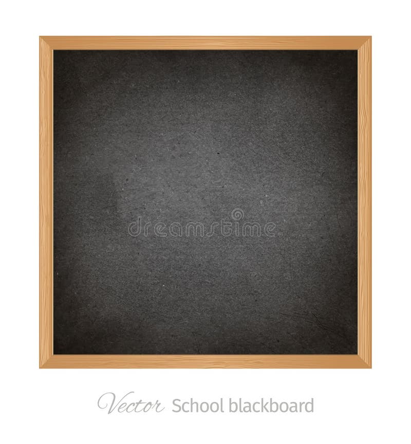 Black School Blackboard with Chalk-drawn School Objects. Vector Stock ...