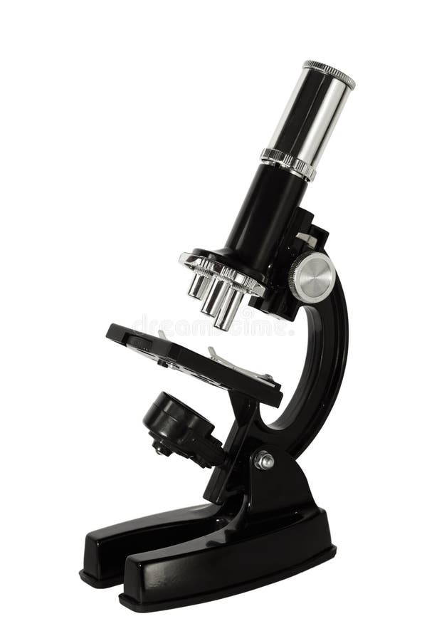 Black Scientific Modern Microscope Side View Stock Photo - Image of ...