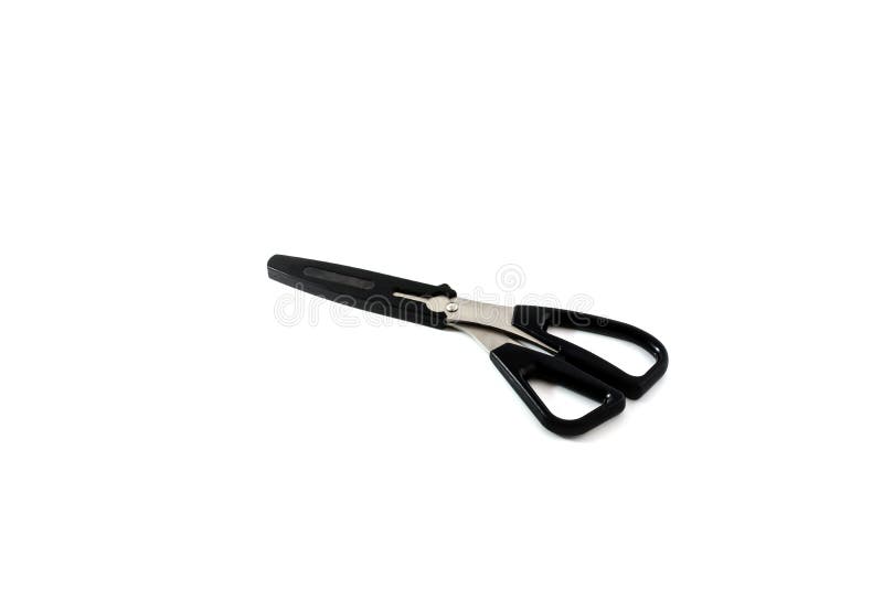 Black Scissors with case stock photo. Image of path, simplicity - 44302396