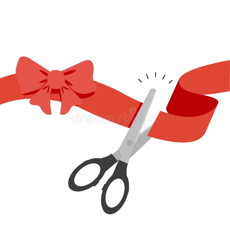 Red Ribbon Cutting Silhouette Stock Illustrations – 126 Red Ribbon ...