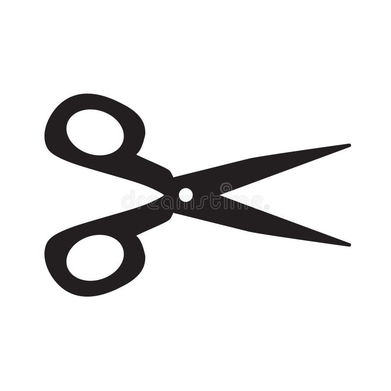 Black scissors icon stock vector. Illustration of scissors - 126708166