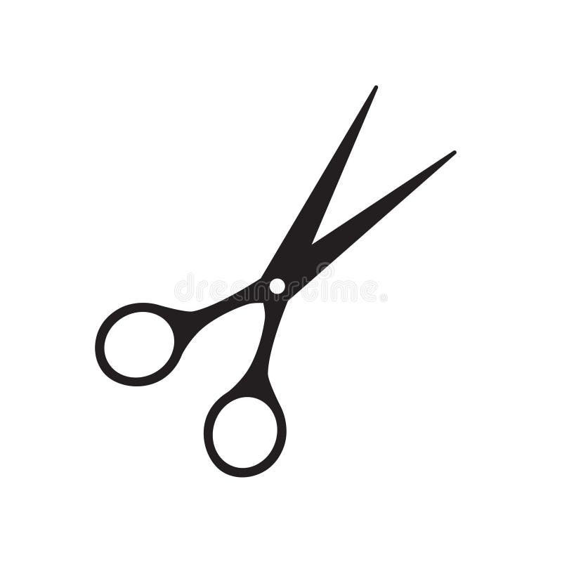 Black scissors icon stock vector. Illustration of flat - 106278216