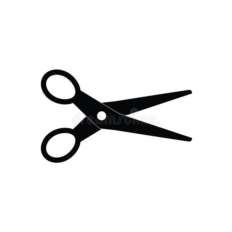 Black scissors icon- stock vector. Illustration of barber - 107406389