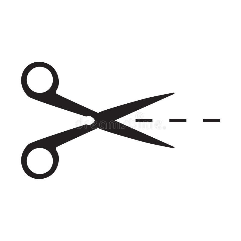 Black scissors icon stock vector. Illustration of object - 126708033