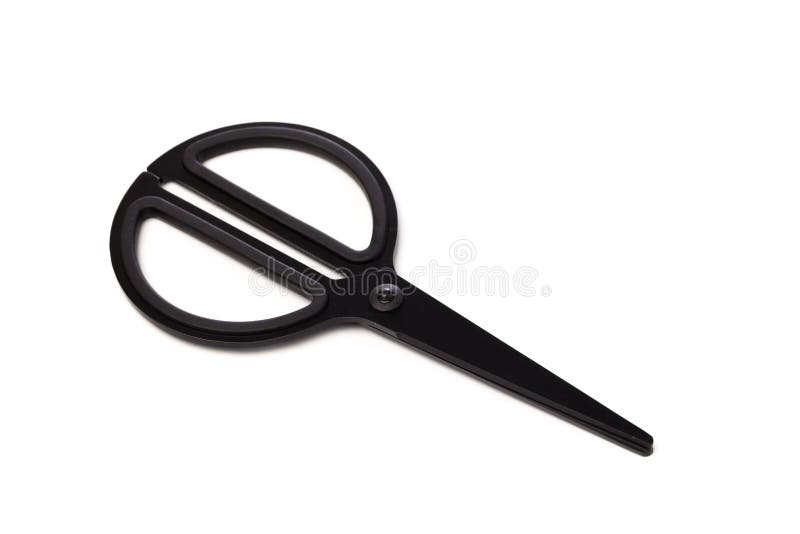 Black Scissors Isolated on White Stock Photo - Image of household ...