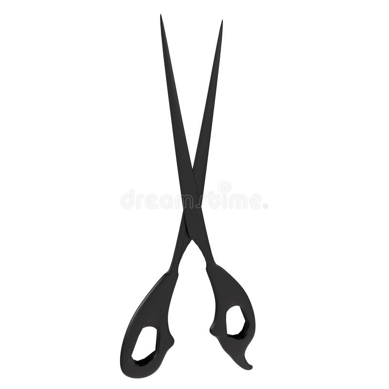 Black Scissors Isolated on White Background Stock Illustration ...