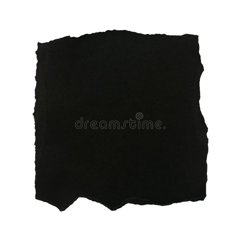 Black Scrap Paper Isolated on a White Background Stock Image - Image of ...