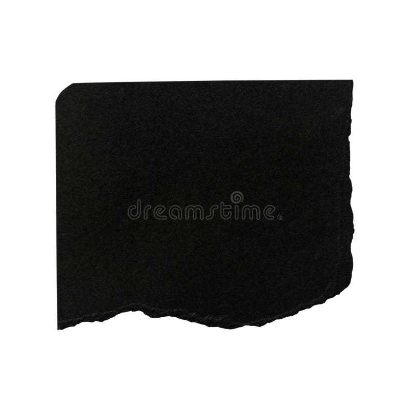 Black Scrap Paper Isolated on a White Background Stock Image - Image of ...