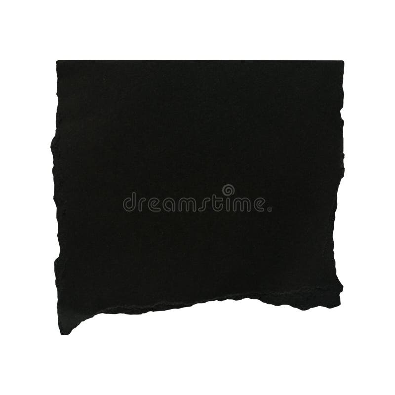 Black Scrap Paper Isolated on a White Background Stock Photo - Image of ...