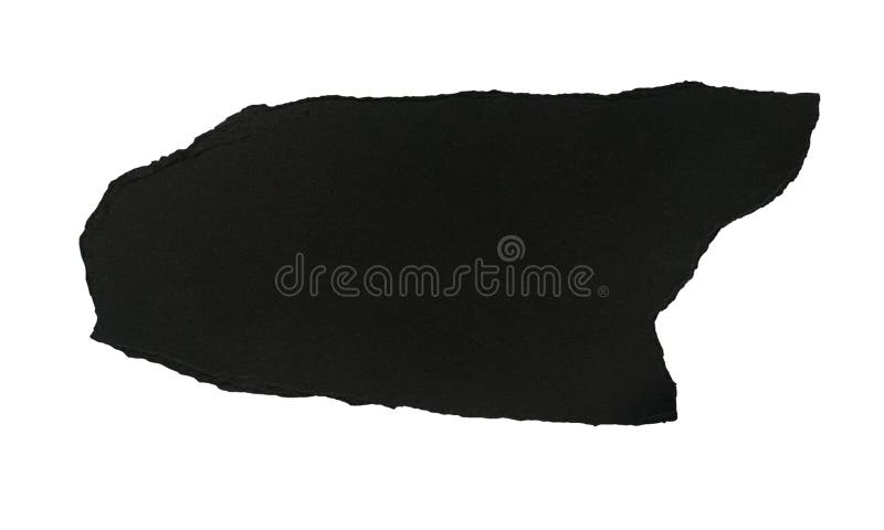 Black Scrap Paper Isolated on a White Background Stock Image - Image of ...