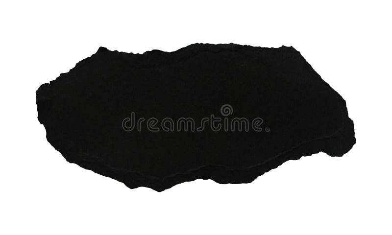 Black Scrap Paper Isolated on a White Background Stock Image - Image of ...