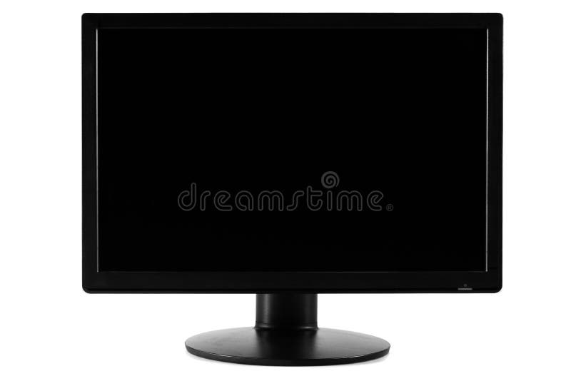 Black Screen of a Computer Screen Monitor Stock Photo - Image of ...