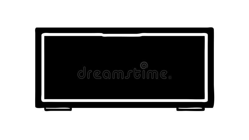 Black Screen Display Device Icon, Minimalist Flat Vector, Vector Design ...