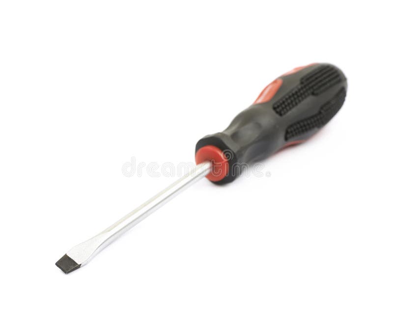 Black screwdriver isolated stock photo. Image of isolated - 109479184