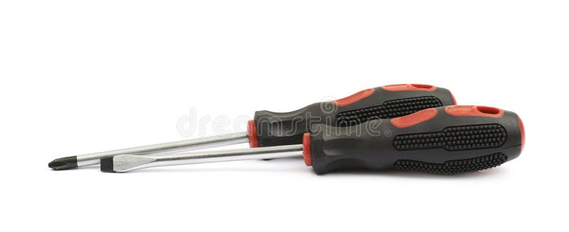 Black screwdriver isolated stock photo. Image of isolated - 109479184