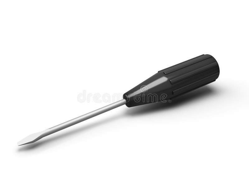 Black Screwdriver Icon with Spade Tip Stock Vector - Illustration of ...