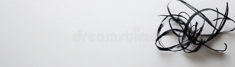 Black Scribbles and Abstract Hand-drawn Lines are Scattered Across a ...