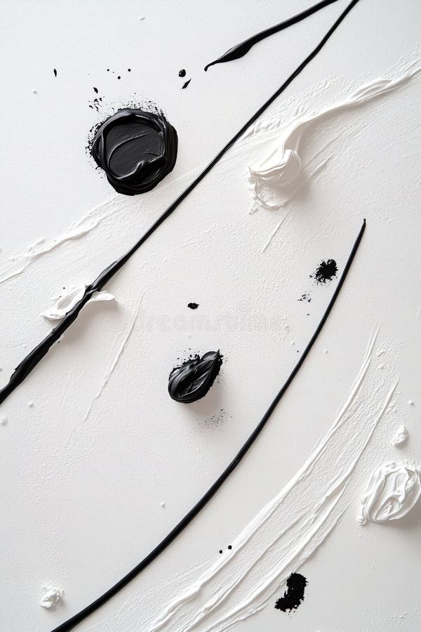 Black Scribbles Abstract Hand Drawn Lines Scattered Across White Canvas ...