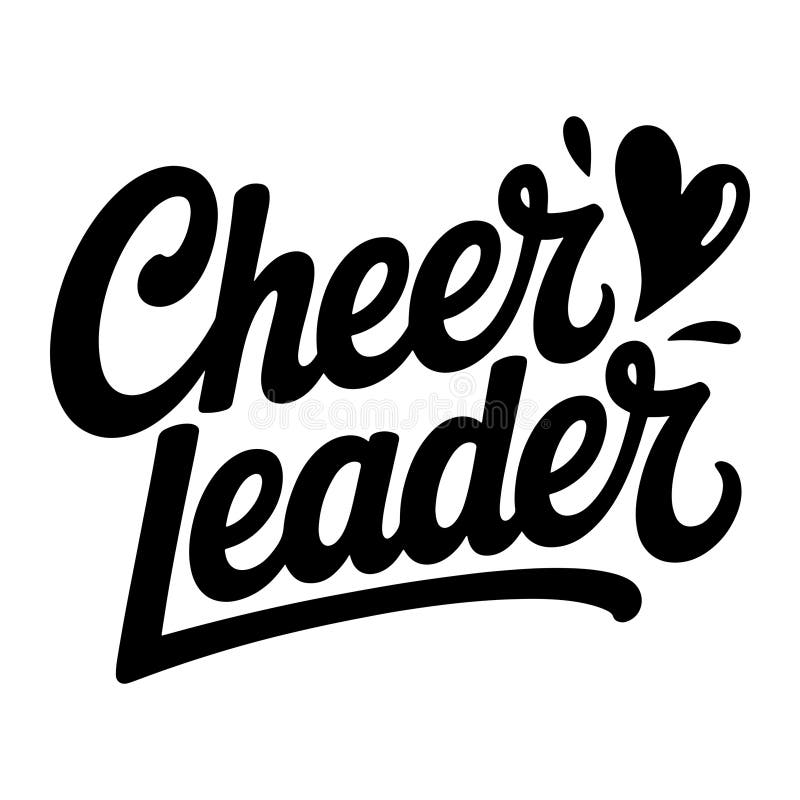 Cheer Black Lettering Stock Illustrations – 616 Cheer Black Lettering ...