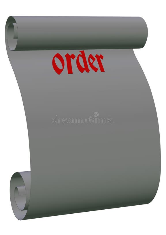 Black Scroll with the Inscription Stock Illustration - Illustration of ...