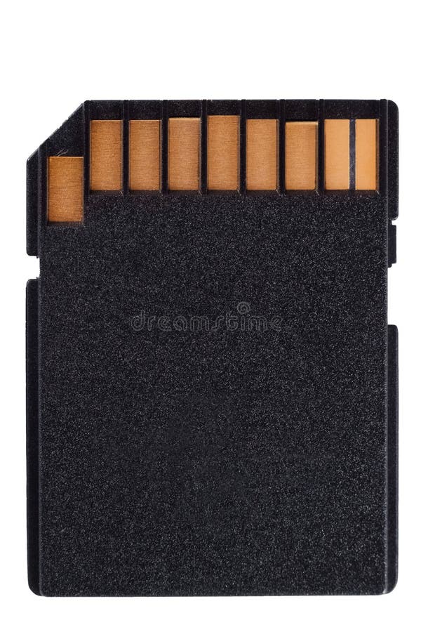 Black sd memory card stock image. Image of isolated, backup - 34522557