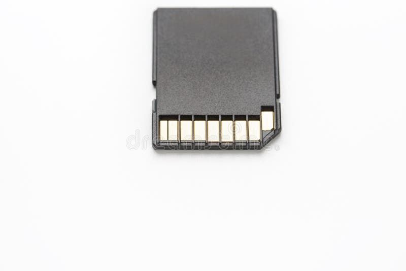 Blue SD Memory Card Isolated on White. Concept Stock Photo - Image of ...
