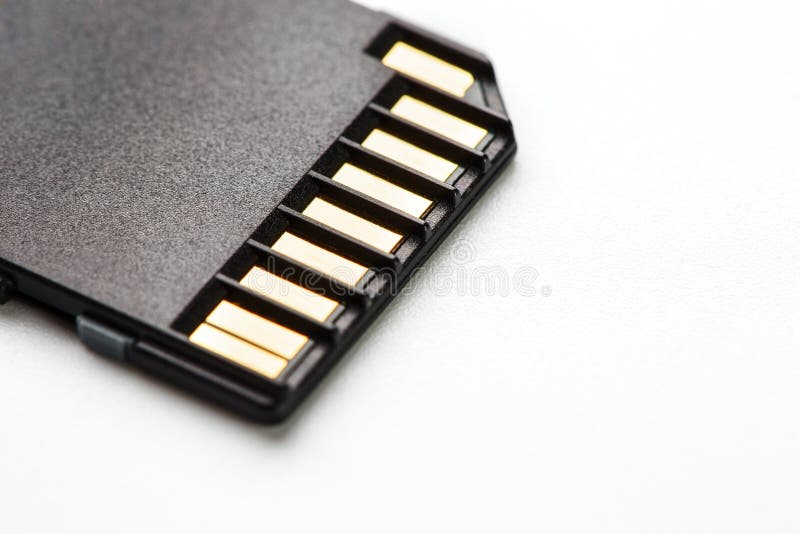 Blue SD Memory Card Isolated on White. Concept Stock Photo - Image of ...