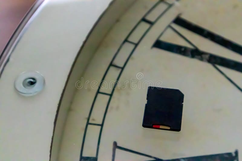 Black Sd on White Clock Table Stock Photo - Image of black, brand ...