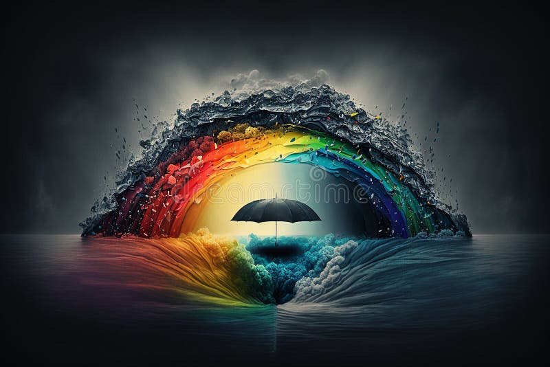 The Black Sea in a Circular Wave and in the Middle a Rainbow in the ...