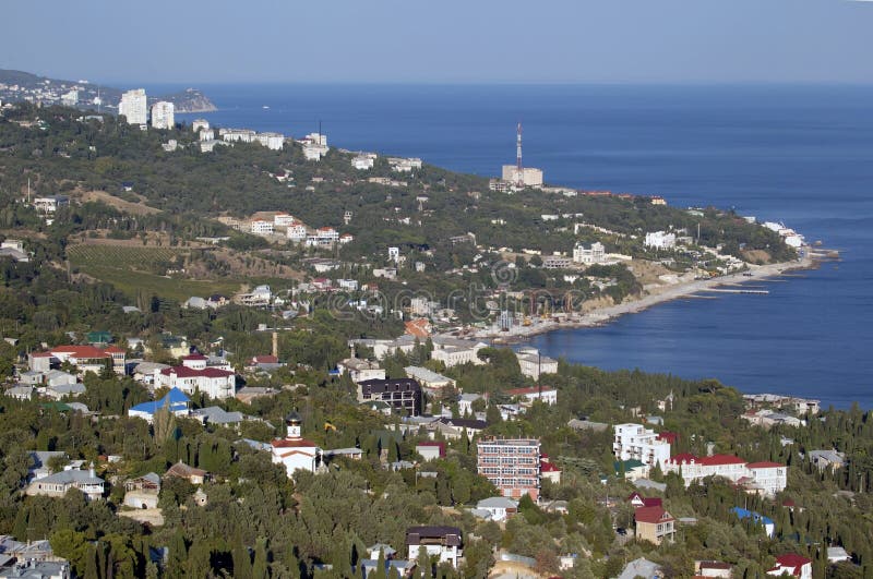 Black Sea Coastline in Crimea. Stock Image - Image of crimea, horizon ...