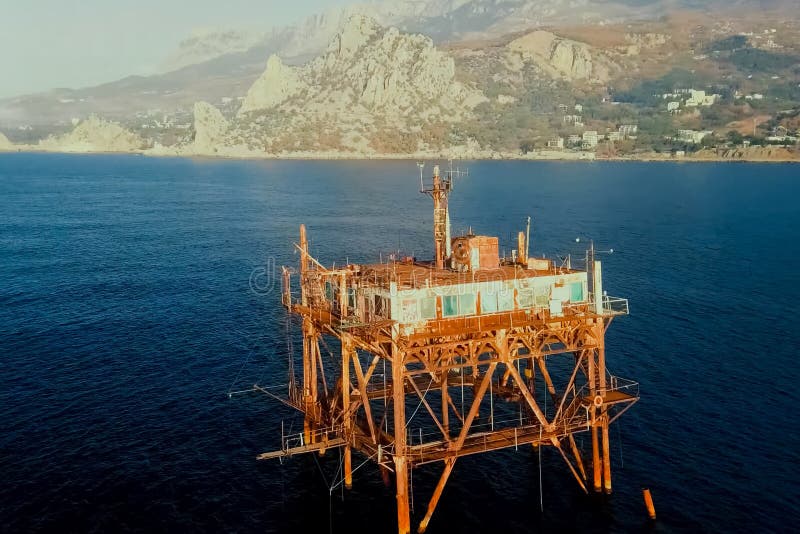 Oil Platform Drilling stock photo. Image of chemical - 36080446