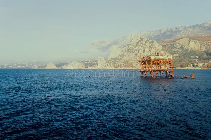 Oil Platform Drilling stock photo. Image of chemical - 36080446