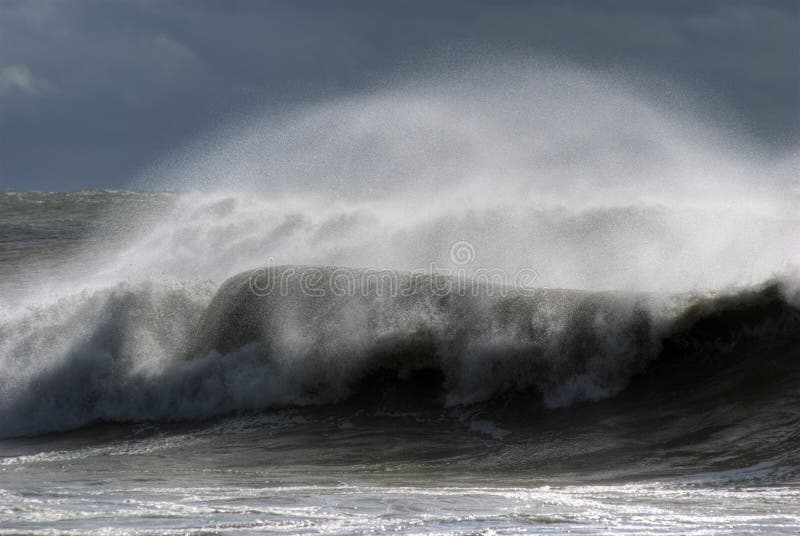 Black Sea. Storm. Windy Weather. Waves Breaks Down Stock Image - Image ...