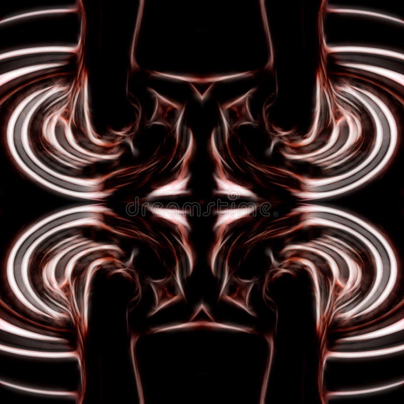 Black Seamless Abstraction with Clear Round Lines. Beautiful and Gloomy ...