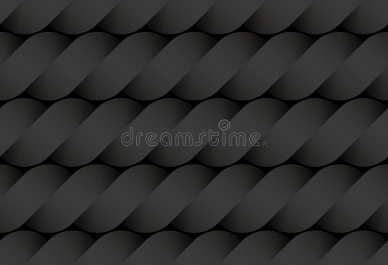 Black Seamless Pattern of Bands Twisted in the Form of a Rope. Vector ...
