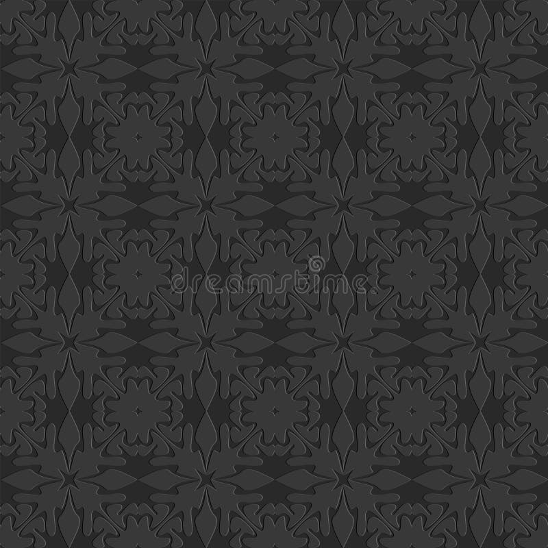 Black Seamless Pattern, Monochrome Arabesque Ornate Arabic Dark Black ...
