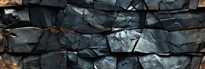 Black Seamless Pattern Texture of Stone Rocks on Cobblestone Background ...