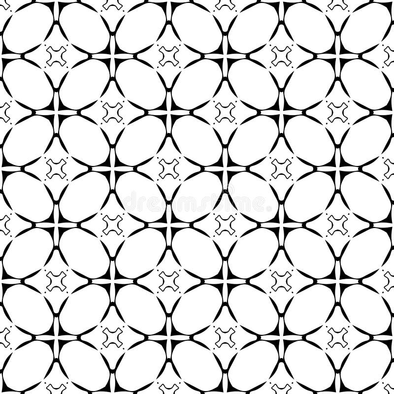 Vector Black Seamless Repeated Pattern on White Background Vector ...