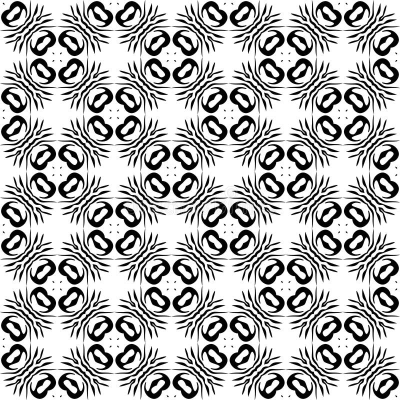 Vector Black Seamless Repeated Pattern on White Background Vector ...