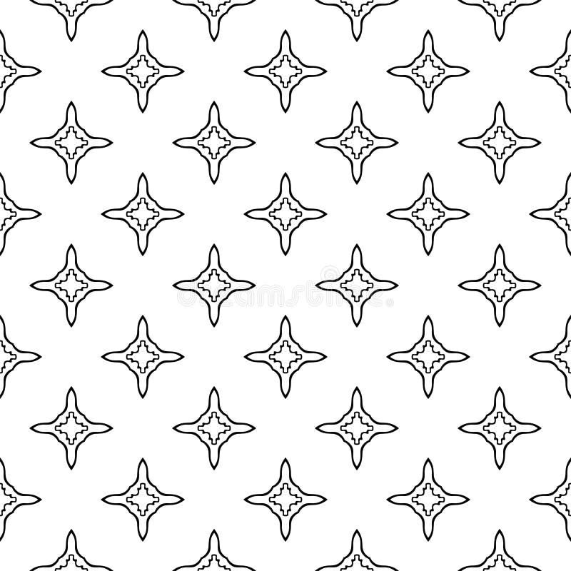 Vector Black Seamless Repeated Pattern on White Background Vector ...