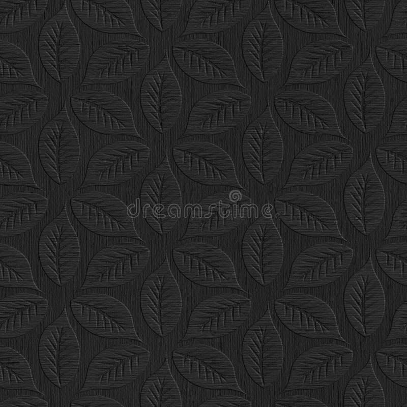 Black Seamless Texture with a Relief Pattern on Background, 3d ...