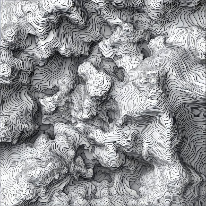 Black Seamless Weather Map with Topographic Lines and Contour ...