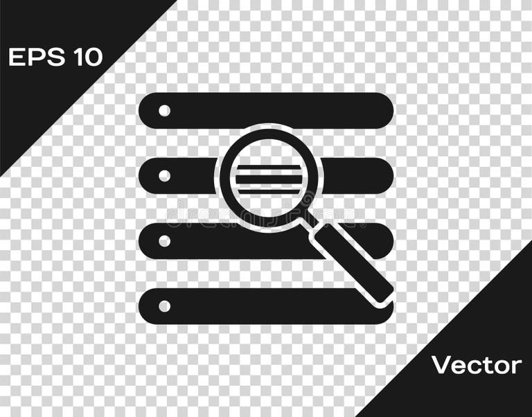 Black Search in a Browser Window Icon Isolated on Transparent ...