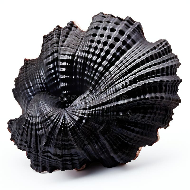 Black Seashell Isolated on White Background Stock Illustration ...