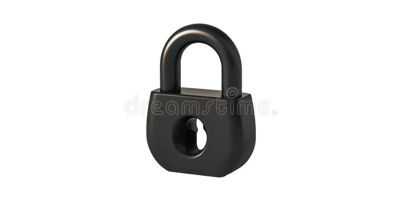 Black Security Padlock Keyhole Isolated Transparent Background Stock ...